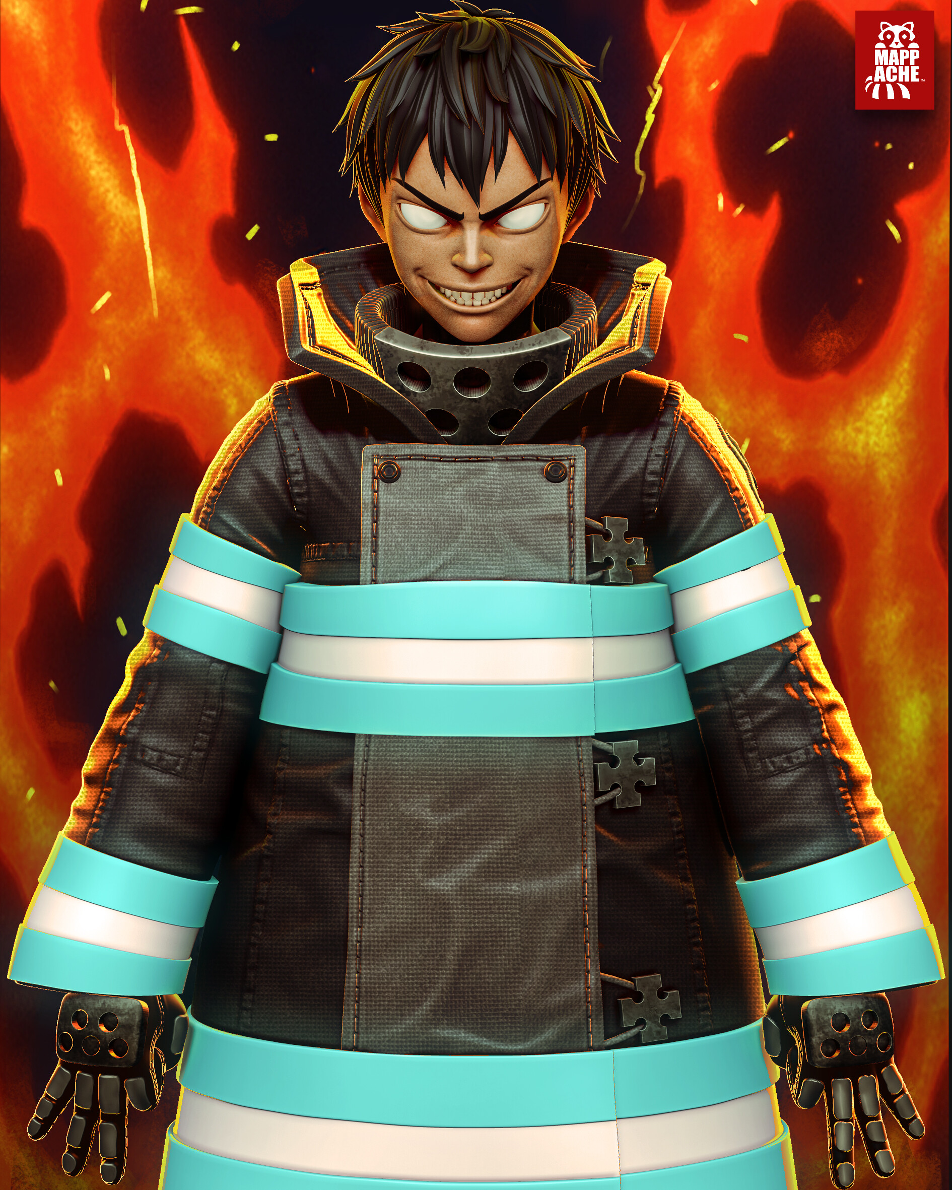 ArtStation - Shinra Kusakabe – 3D Fan Art (Fire Force🔥)