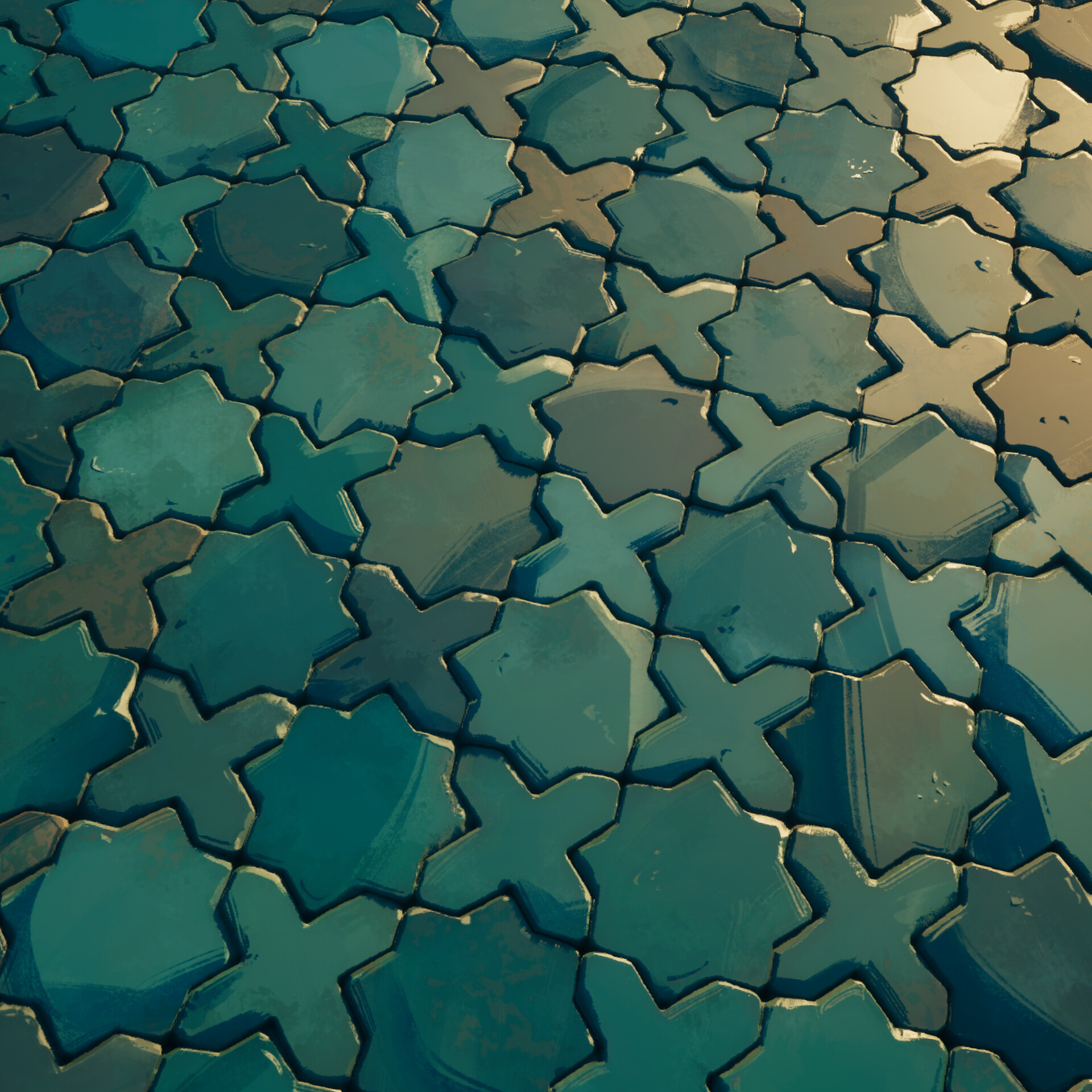 ArtStation - Handpainted PBR Tiles