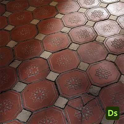 ArtStation - Hexagon Floor Tile