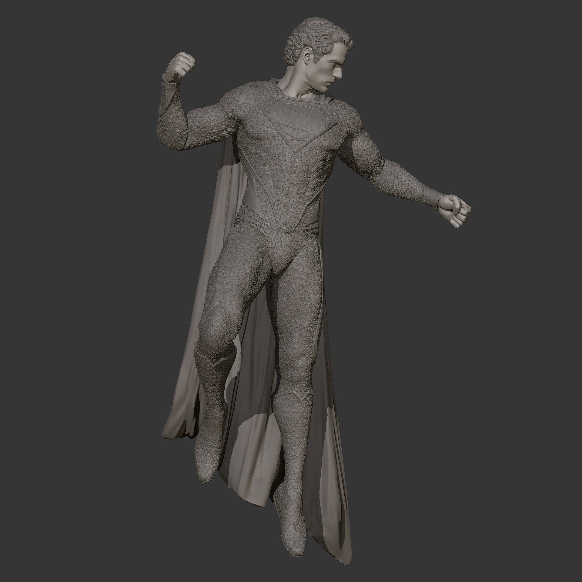 ArtStation - Man of Steel Superman Flying Statue