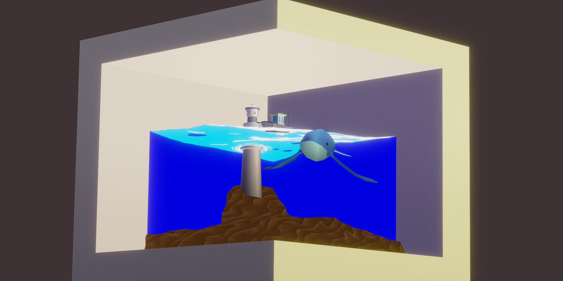 ArtStation - 3D Animation: Cubic Ocean (anamorphic illusion video Practice)