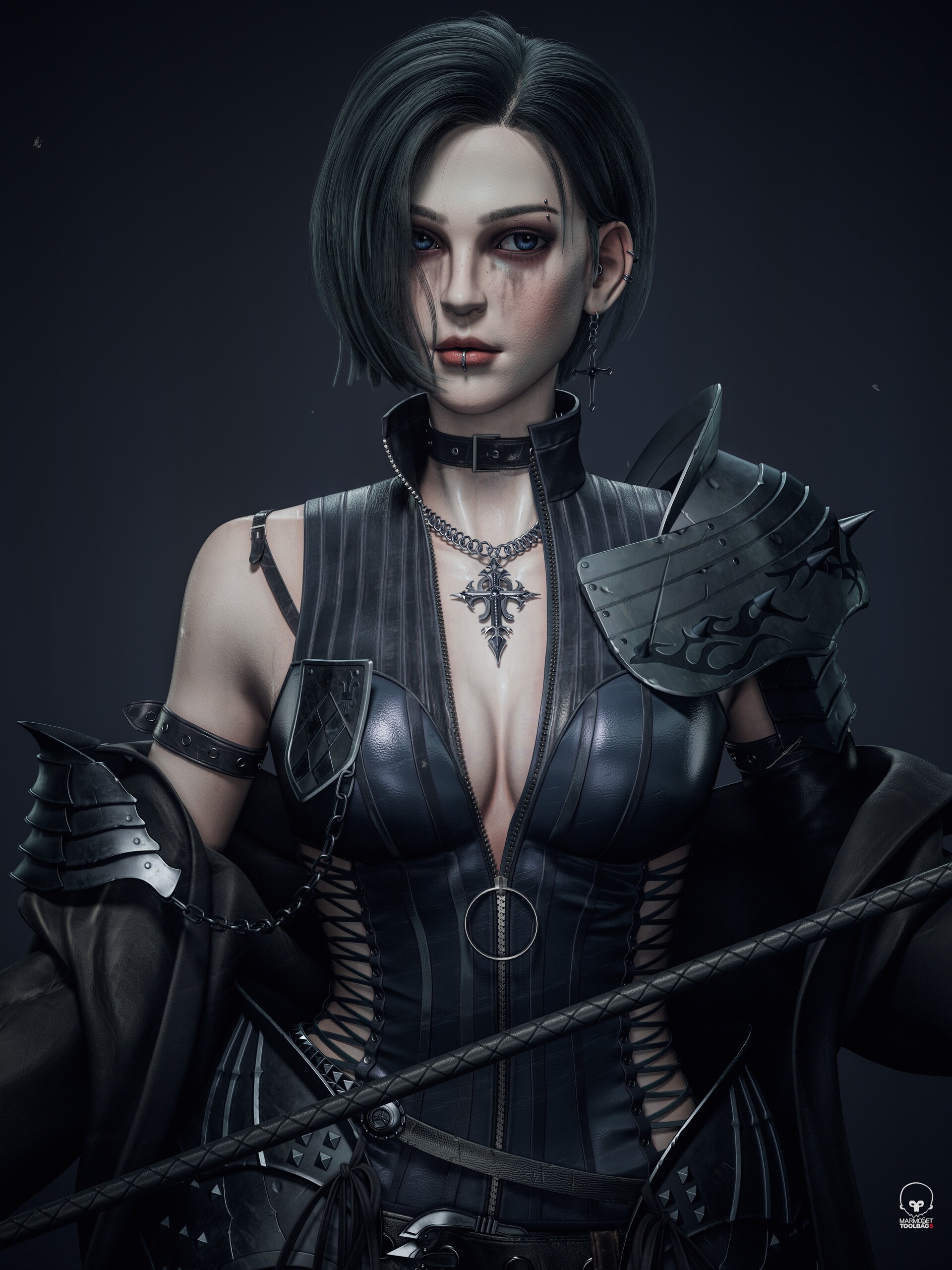 ArtStation - Black leather