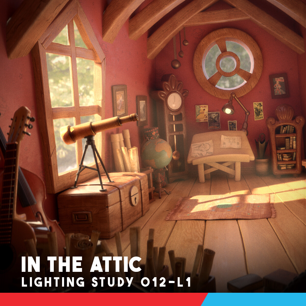 ArtStation - IN THE ATTIC - LIGHTING STUDY 012 - L1
