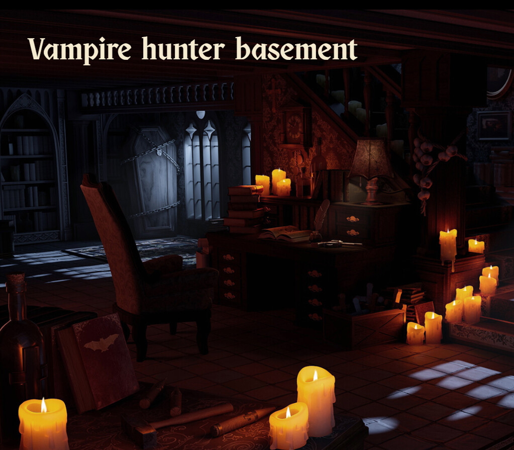 ArtStation - Vampire hunter basement