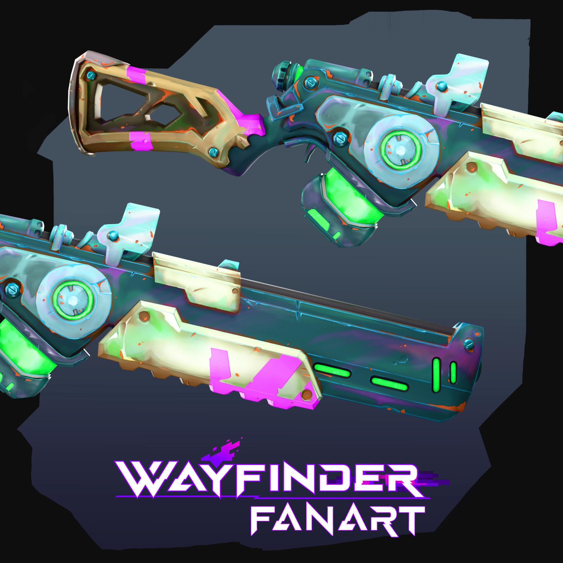 ArtStation - Weapon Wayfinder Gun - Game Ready Model