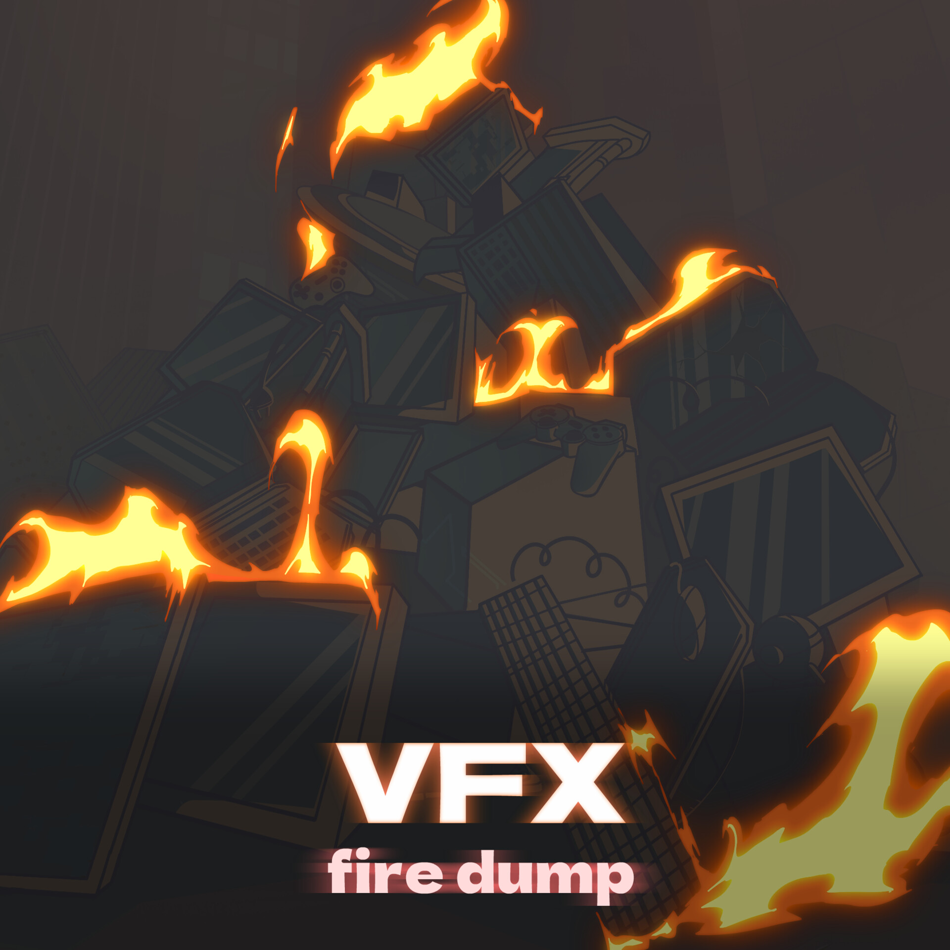 ArtStation - [2D FX] Fire dump