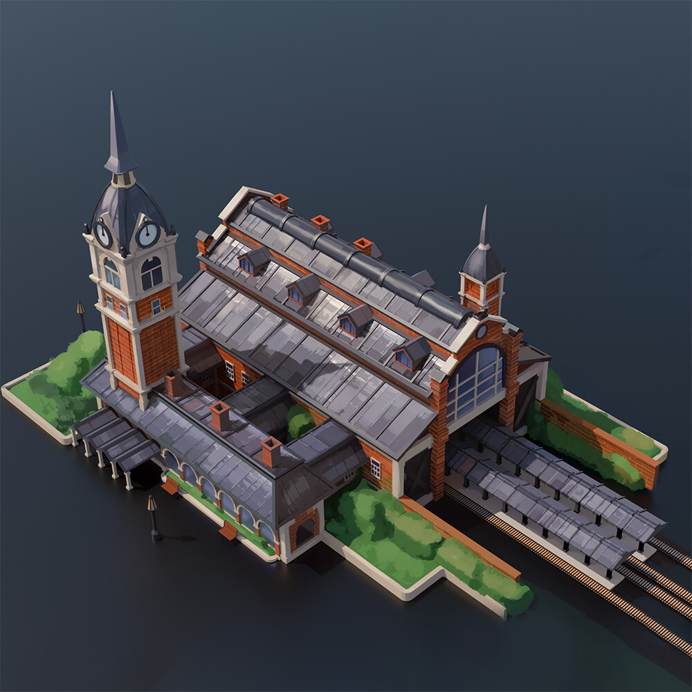 ArtStation - Railway station