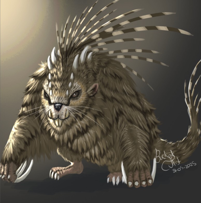 ArtStation - Quilled Tunneller creature design