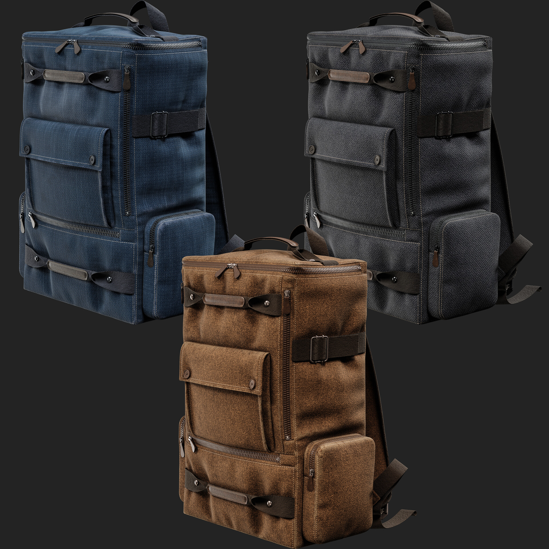 ArtStation - Backpack-MD/Clo3d +3 Smart Material + 4K Textures + OBJ ...