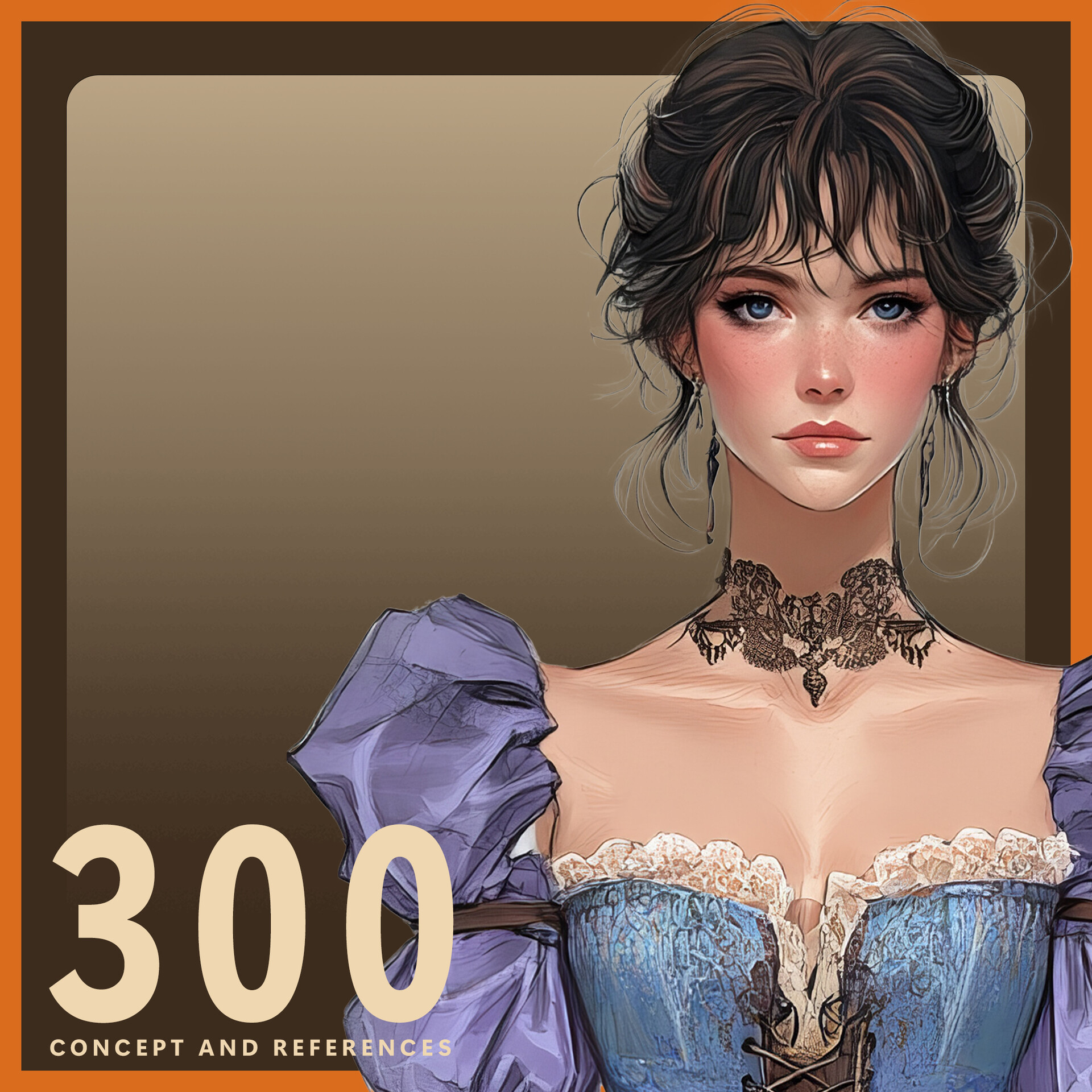 ArtStation - 300 Fancy Girl Character Sheet concept and reference