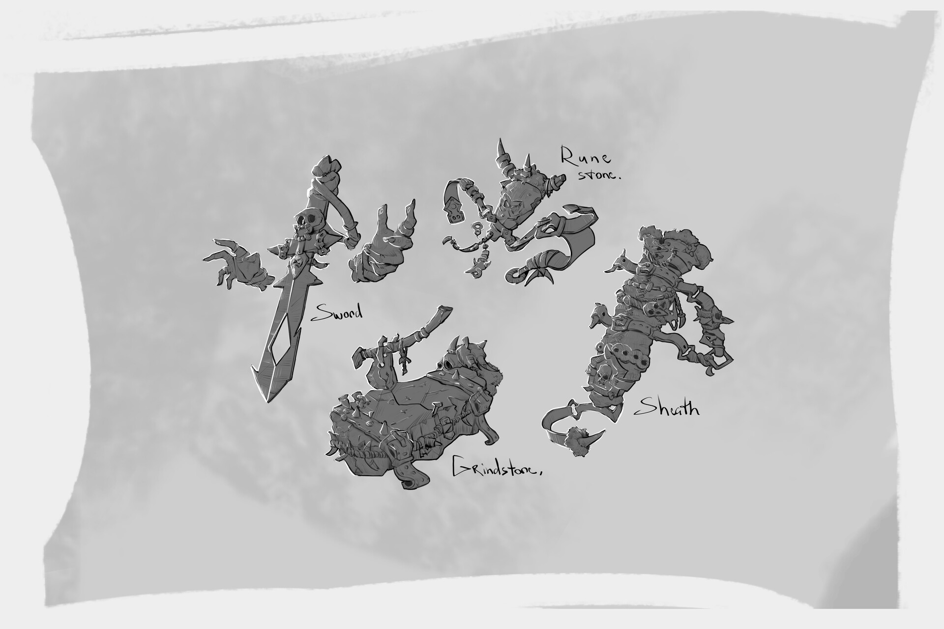 ArtStation - Sketch of goblin items