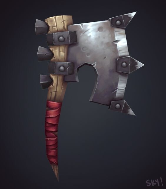 ArtStation - Digitally sculpted Hand Axe