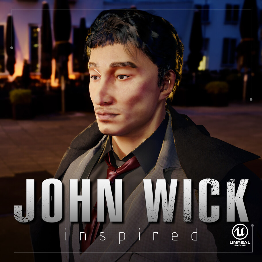 ArtStation - John Wick Inspired Realistic Character: Steven Yeun