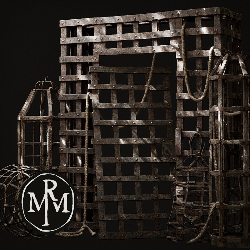 ArtStation - Instruments of Agony · Vol. I · Medieval Cages & Gibbets