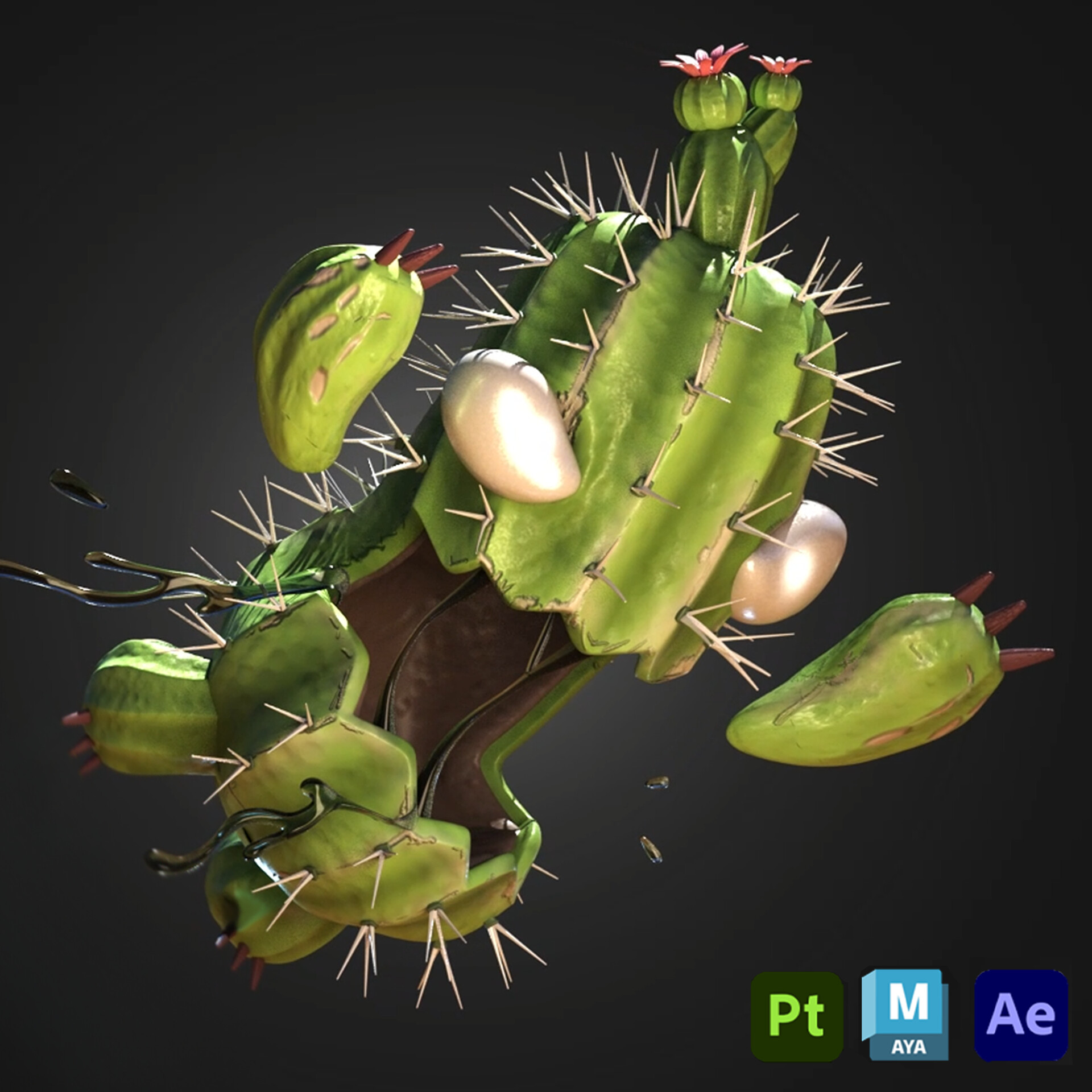 ArtStation - Cactus Creature - Asset Development