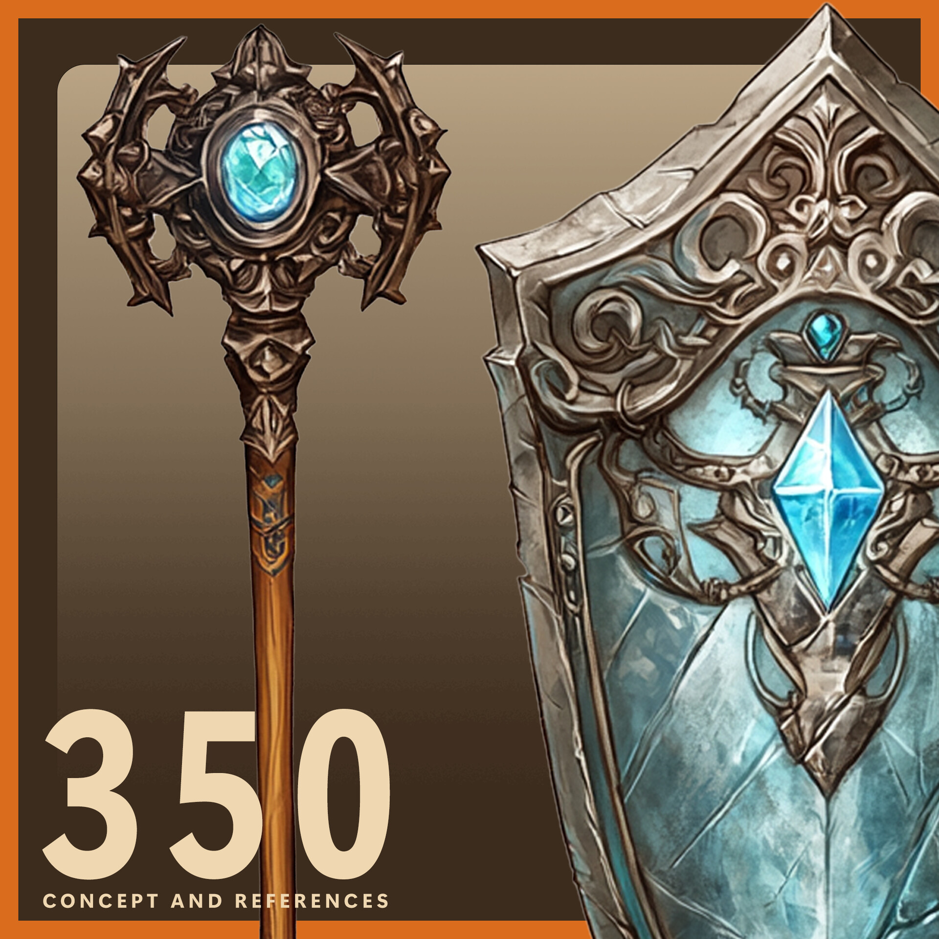 ArtStation - 350 fantasy Shield concept and reference