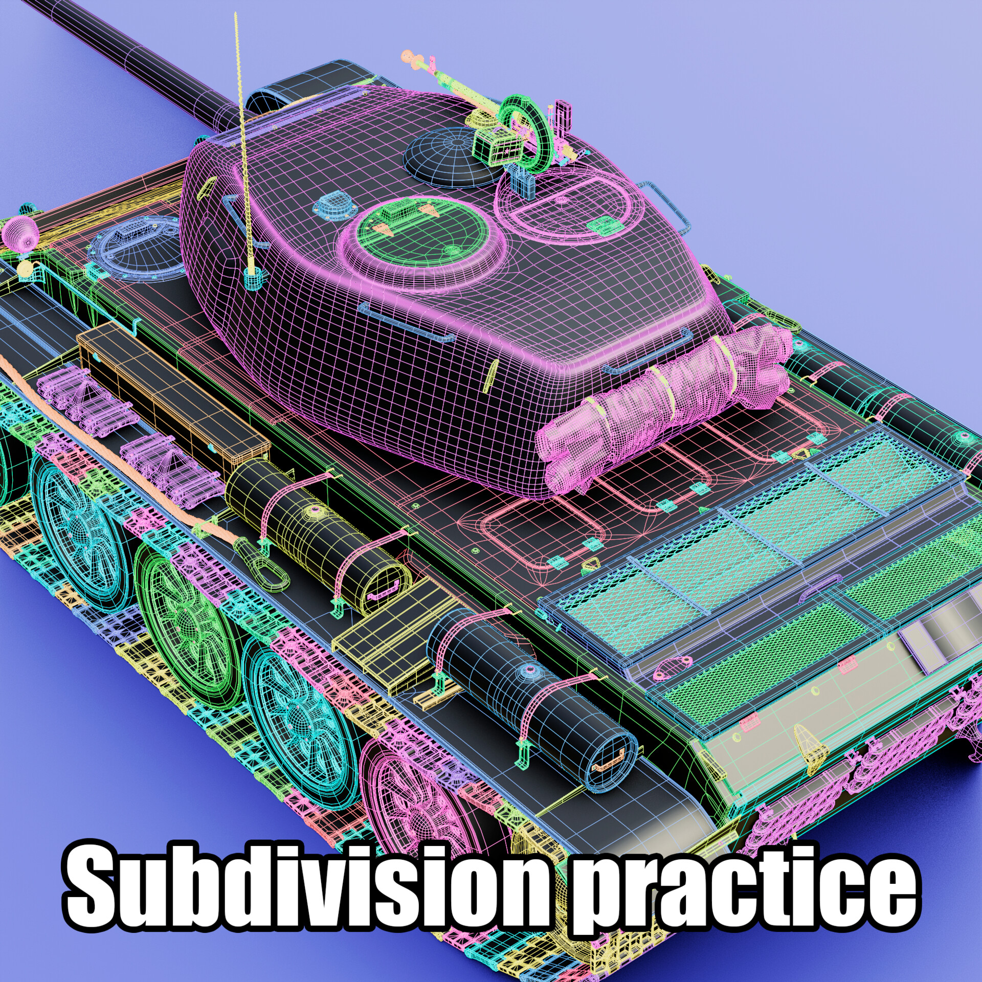 ArtStation - Tank T-44 | Subdiv model