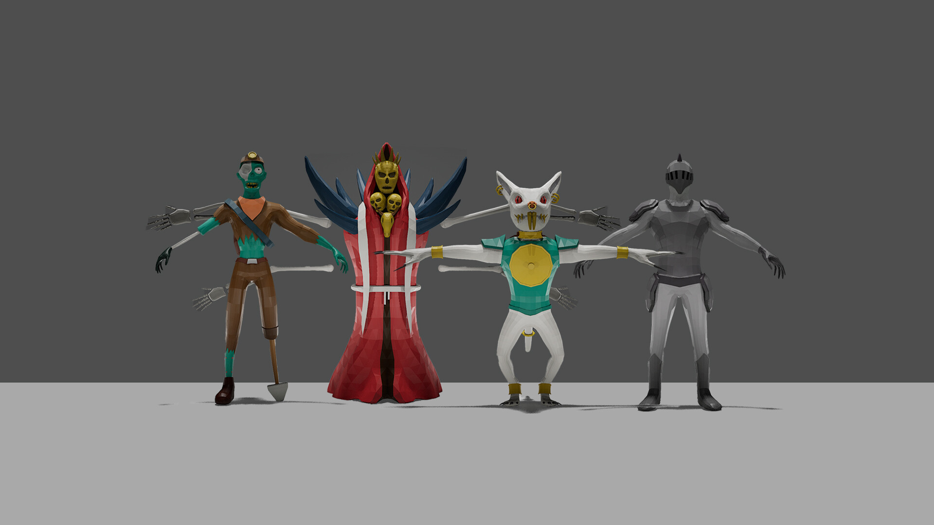 ArtStation - Low Poly Enemies Characters and Low Poly Props