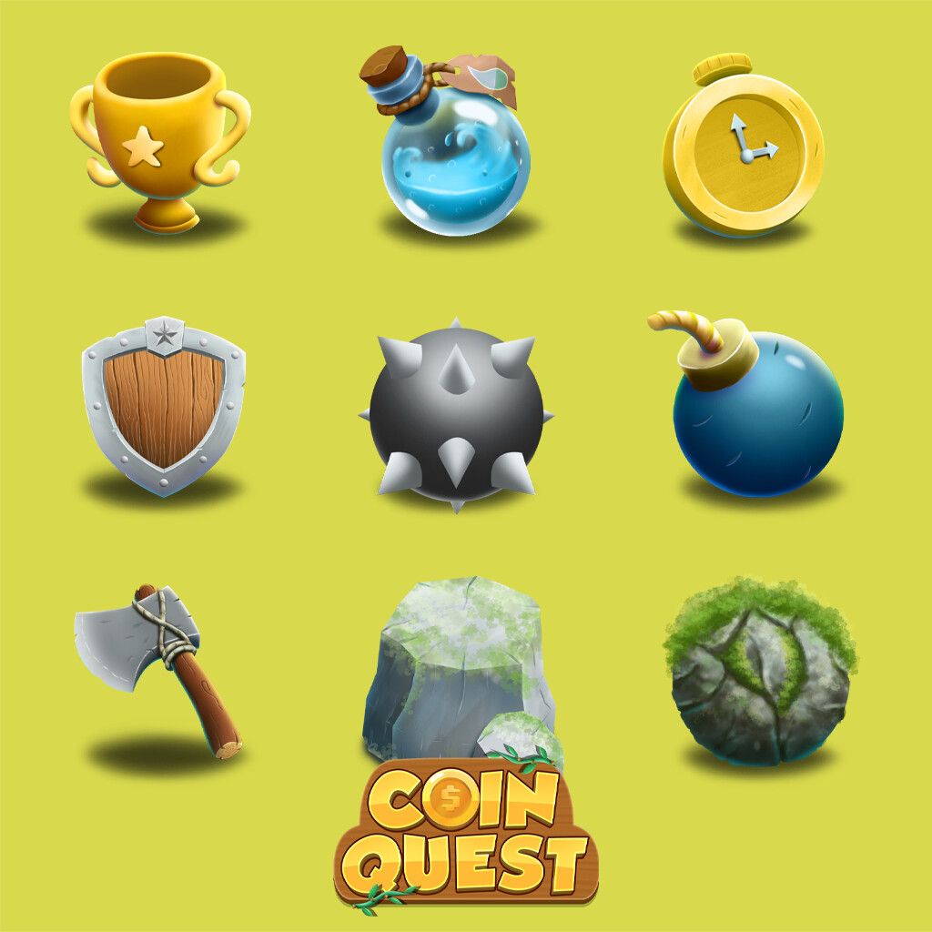 ArtStation - Game Assets and Icons for mobile game Coin Quests