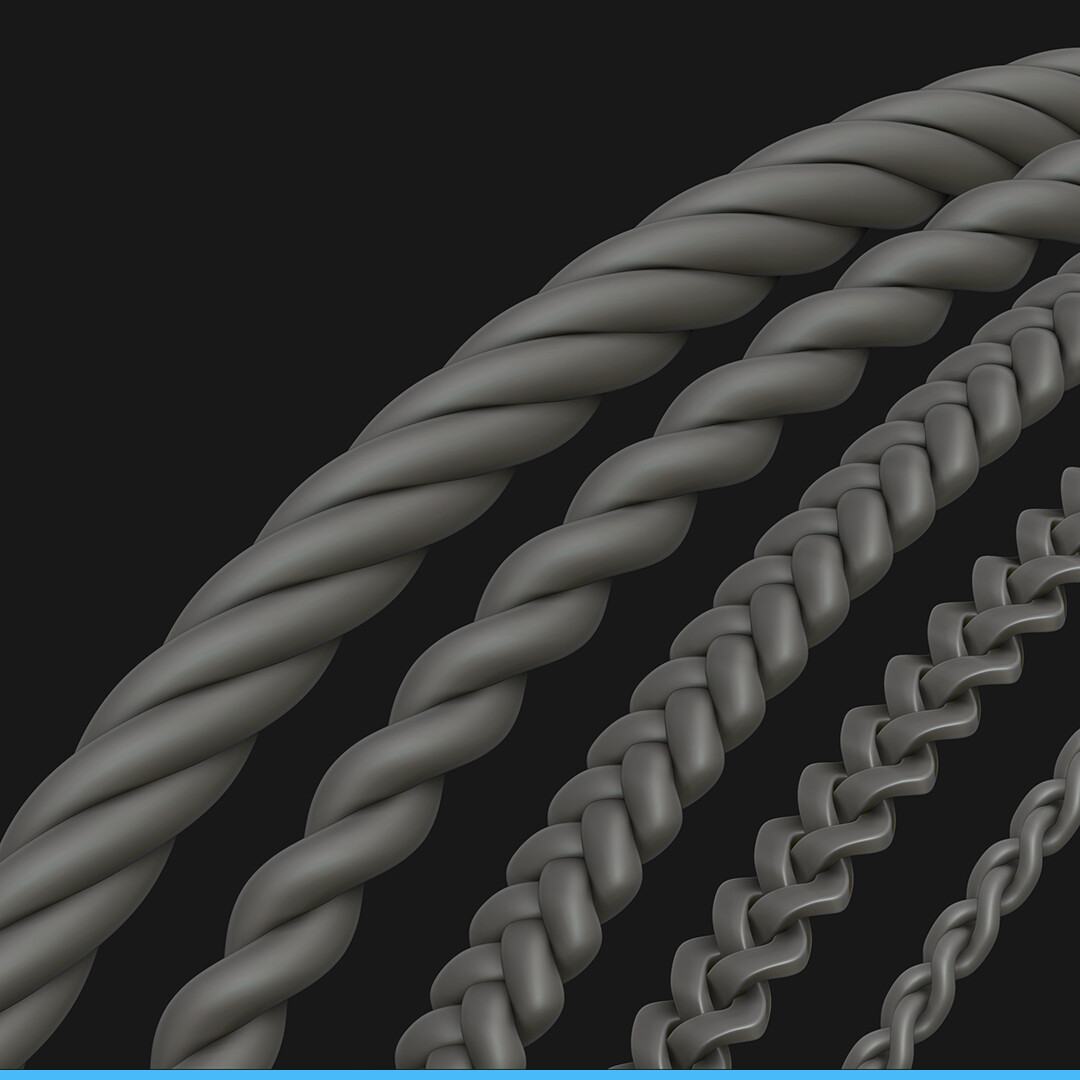 ArtStation - Sculpting practice: ropes and braids