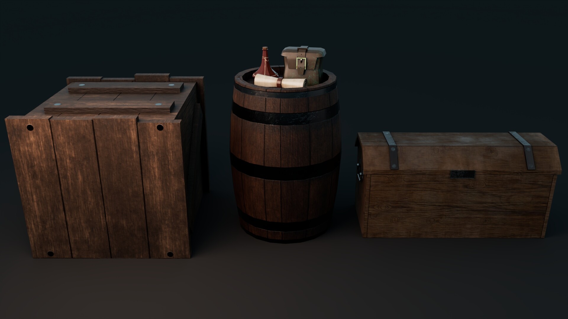 ArtStation - Storage & Supplies - Stylized Fantasy Props