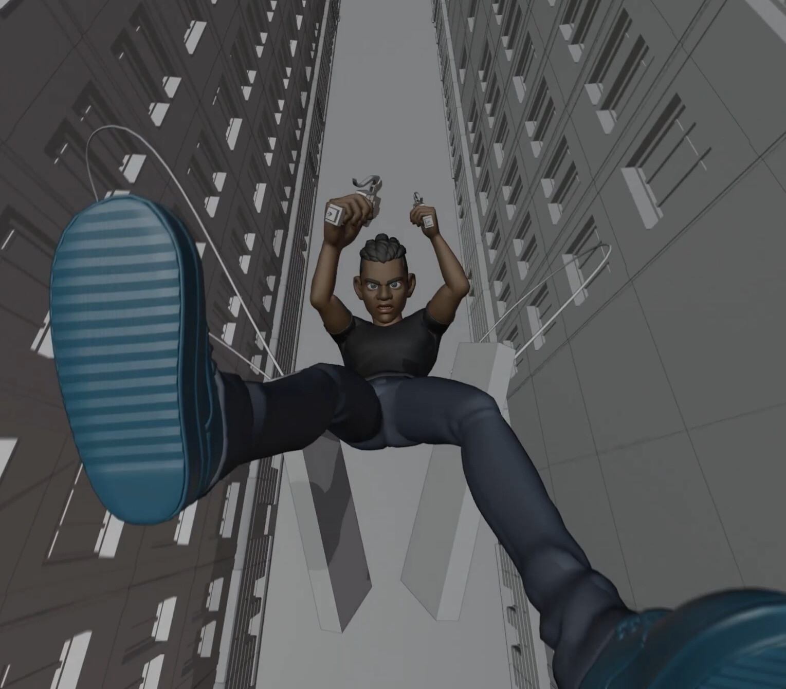 ArtStation - Recreated one of my favorite action scenes from Attack on Titan - Levi’s escape ...