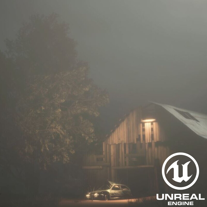 ArtStation - Creepy Wooden Barn, Made in Unreal engine 5