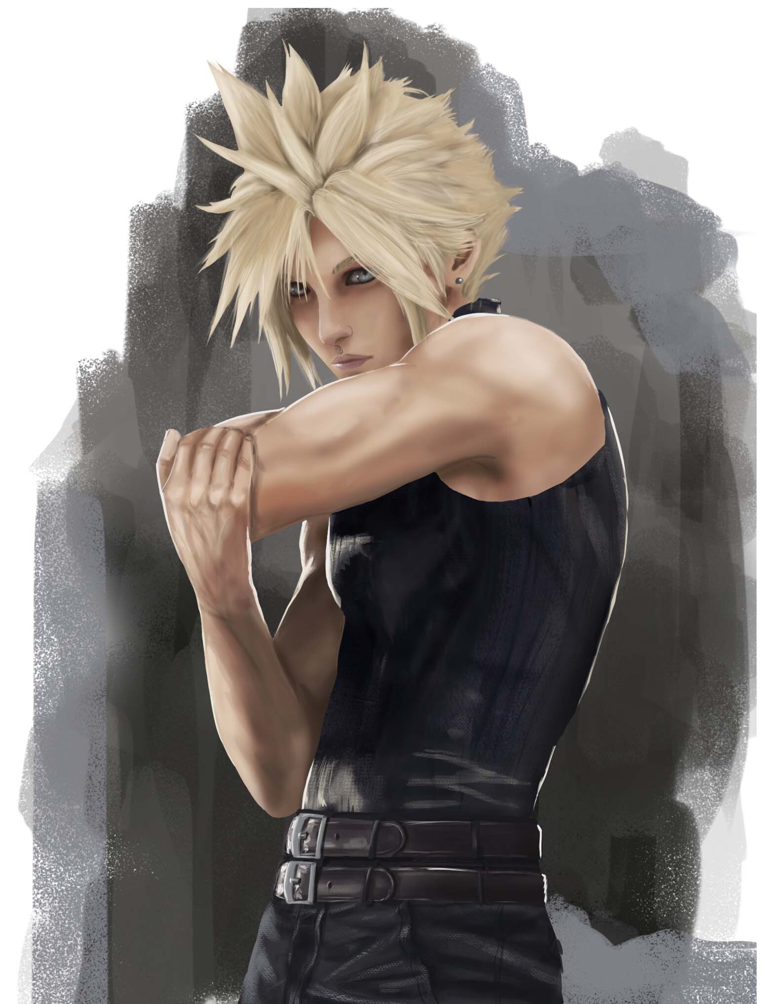 ArtStation - fan art FF7 Cloud