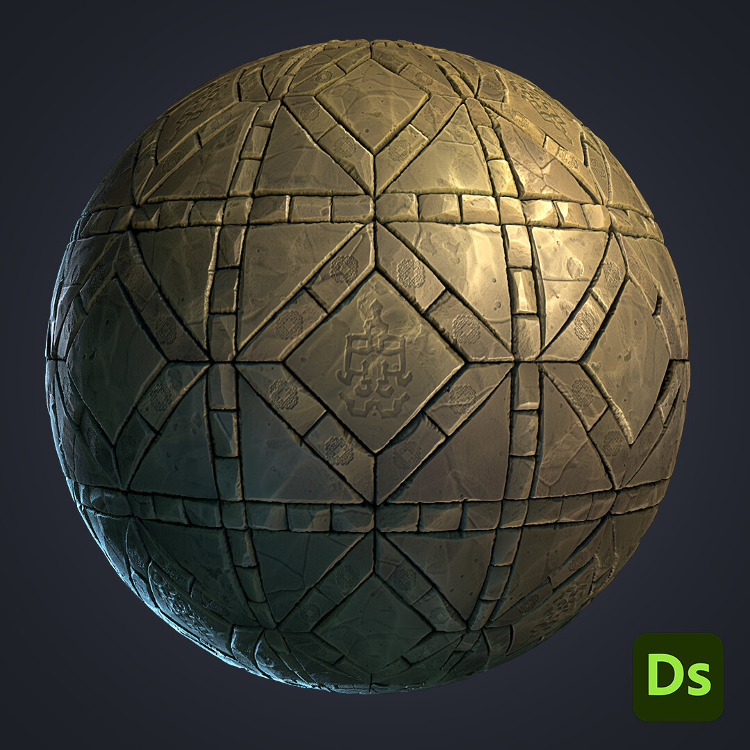 ArtStation - Stylized ancient ground tiles