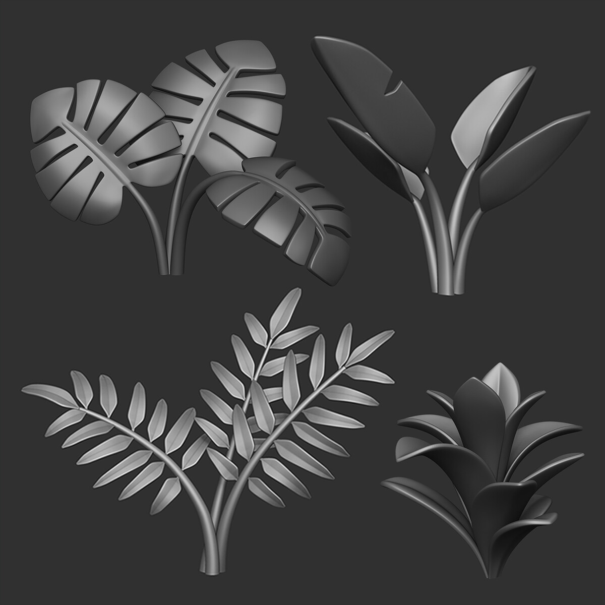 ArtStation - Stylized plants