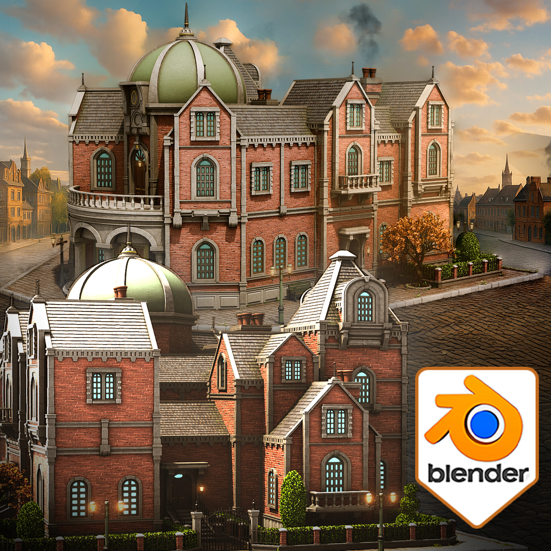 ArtStation - Blender Building Masterclass from Concept to Final Render