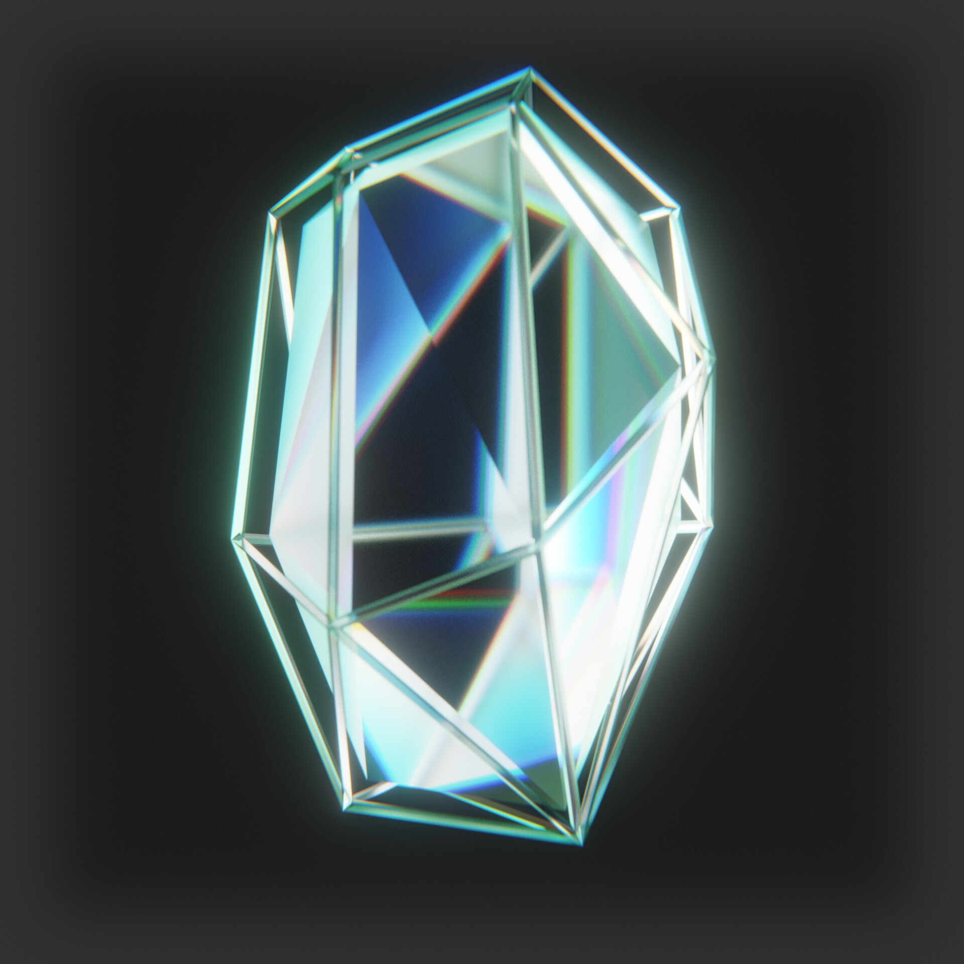 Ben Luke Parsons - Procedural Glass Prism-Blender Practise
