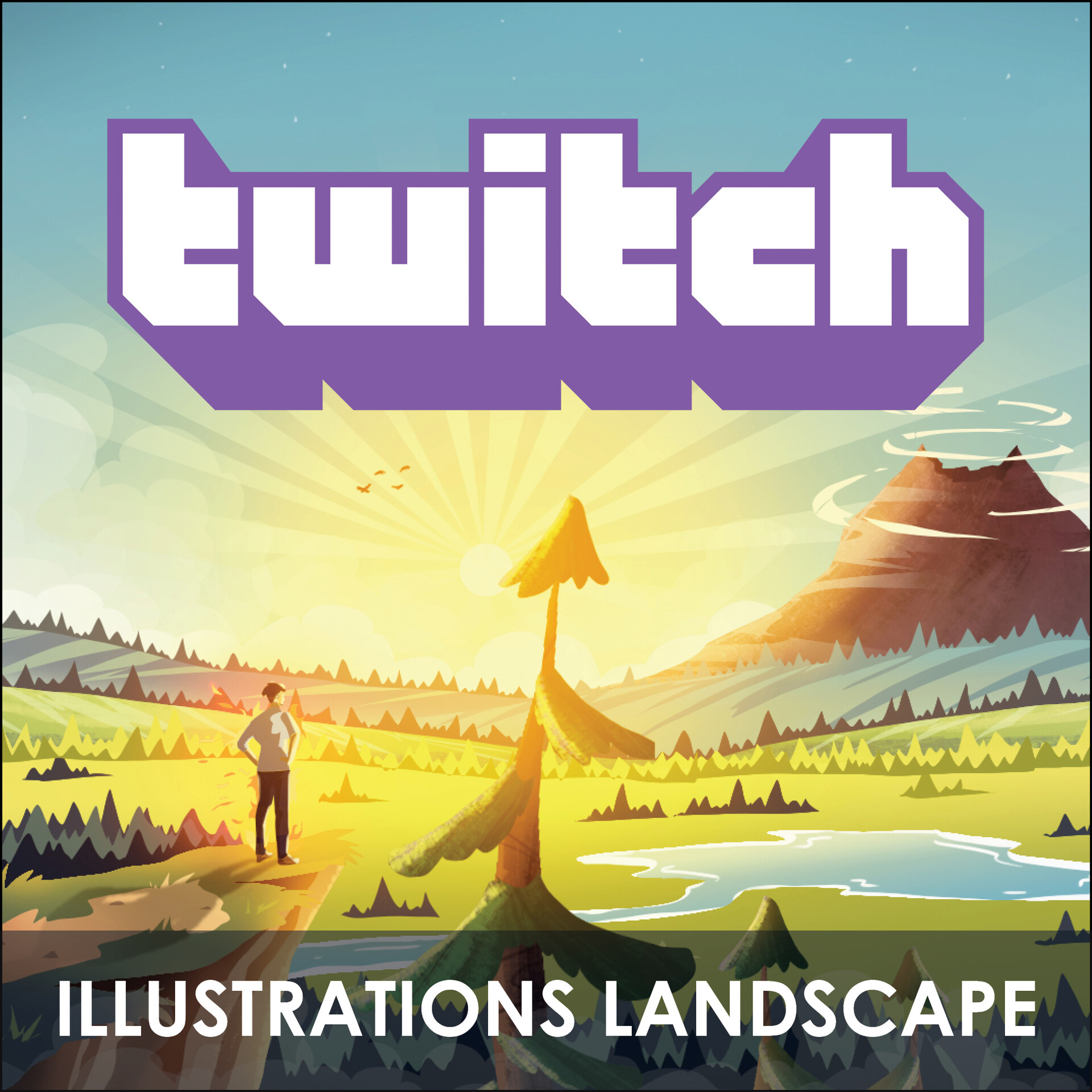 ArtStation - ILLUSTRATION LANDSCAPE - Commission for Twitch streamer FR