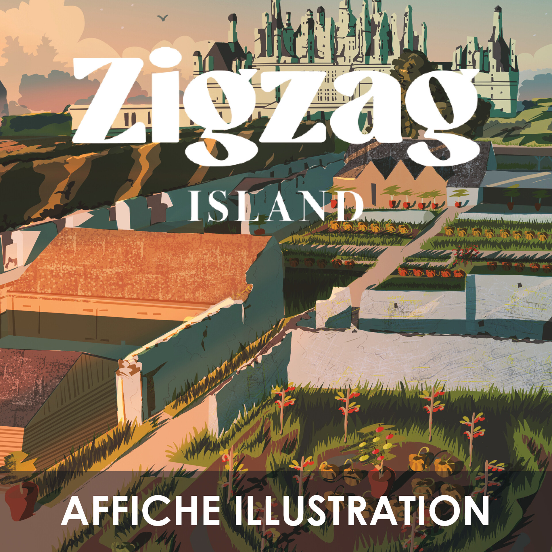 ArtStation - AFFICHE CHAMBORD 2 - pour Zigzag Island