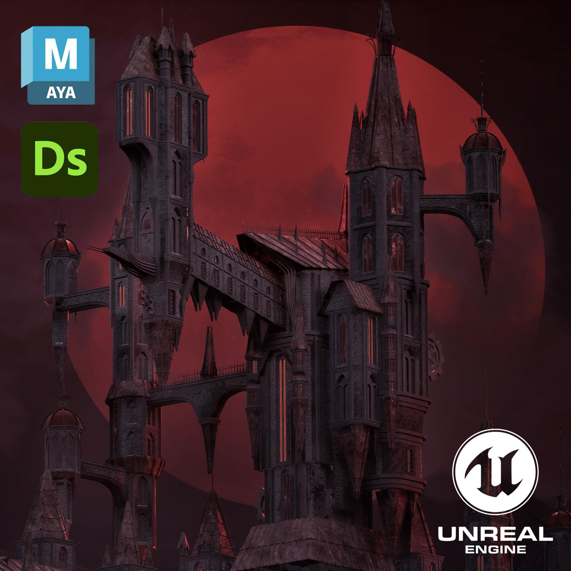 ArtStation - Dracula's castle - Castlevania inspired environment