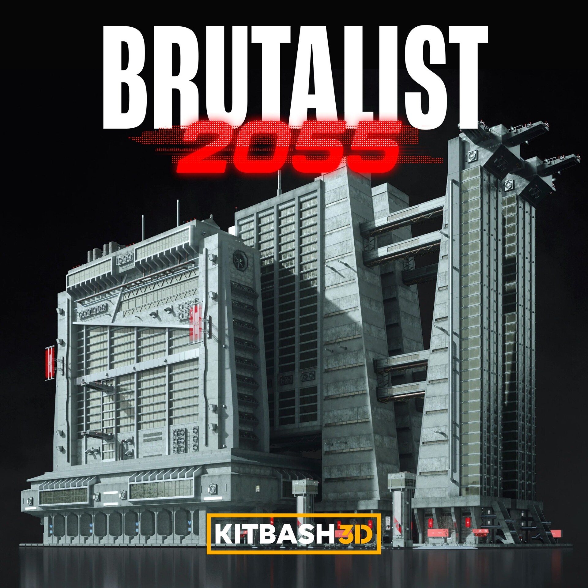 ArtStation - Kitbash3D: Brutalist 2055 - Texturing