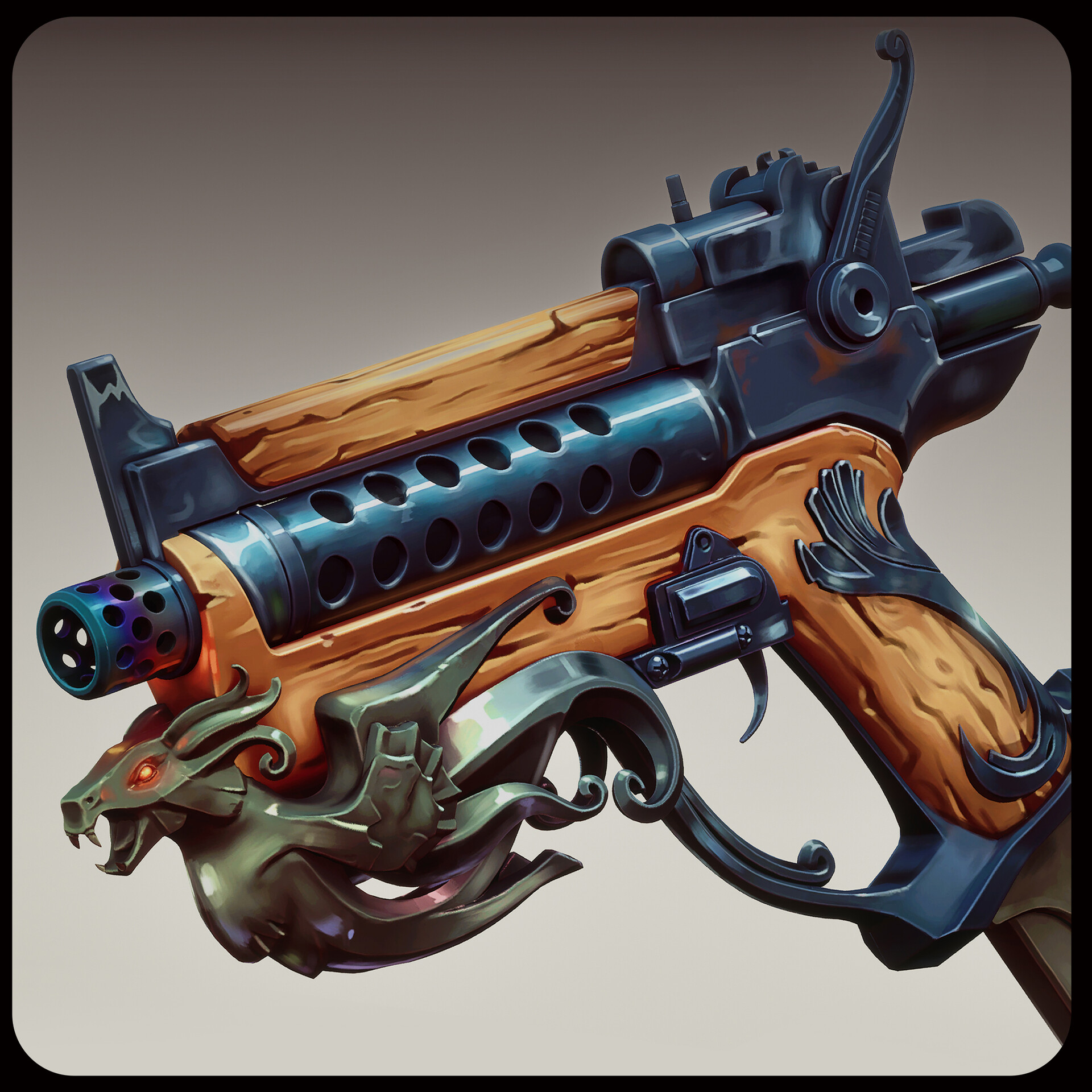 ArtStation - Handpainted Fantasy pistol | Alexander Trufanov