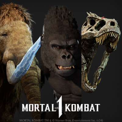 ArtStation - Mortal Kombat 1's Animalities: Woolley Mammoth, T-rex, Gorilla