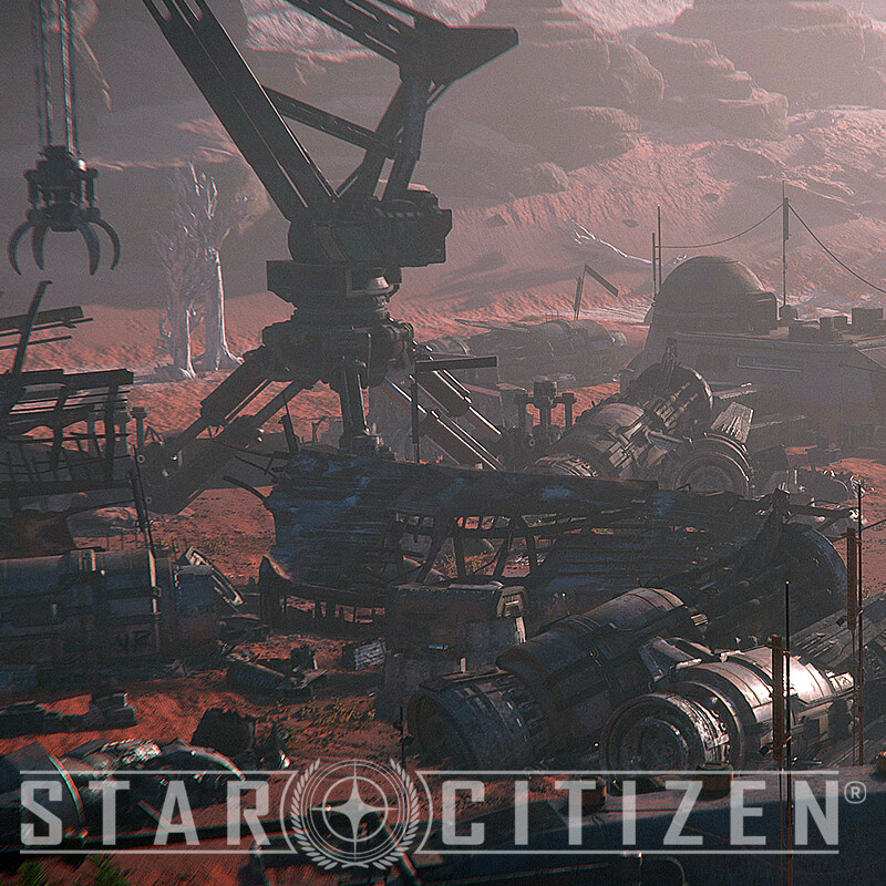 ArtStation - Star Citizen: Sunset Mesa Colonialism Scrapyard Outpost