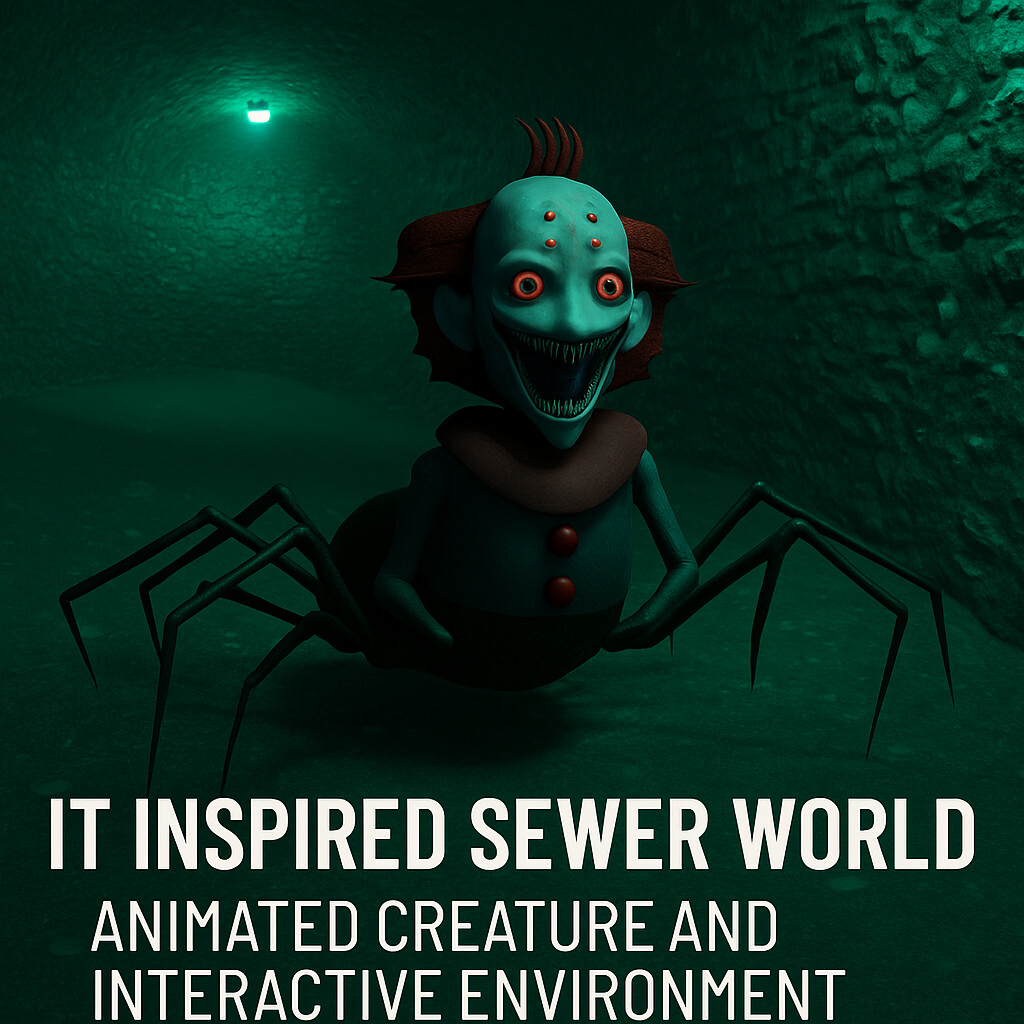 ArtStation - IT Inspired Sewer World Animated Creature and Interactive ...