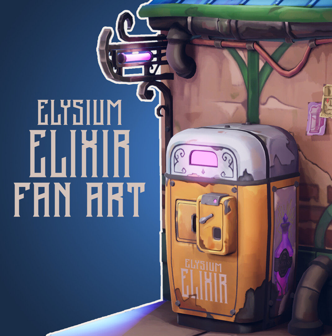 ArtStation - Handpaint Elysium Elixir Fan Art