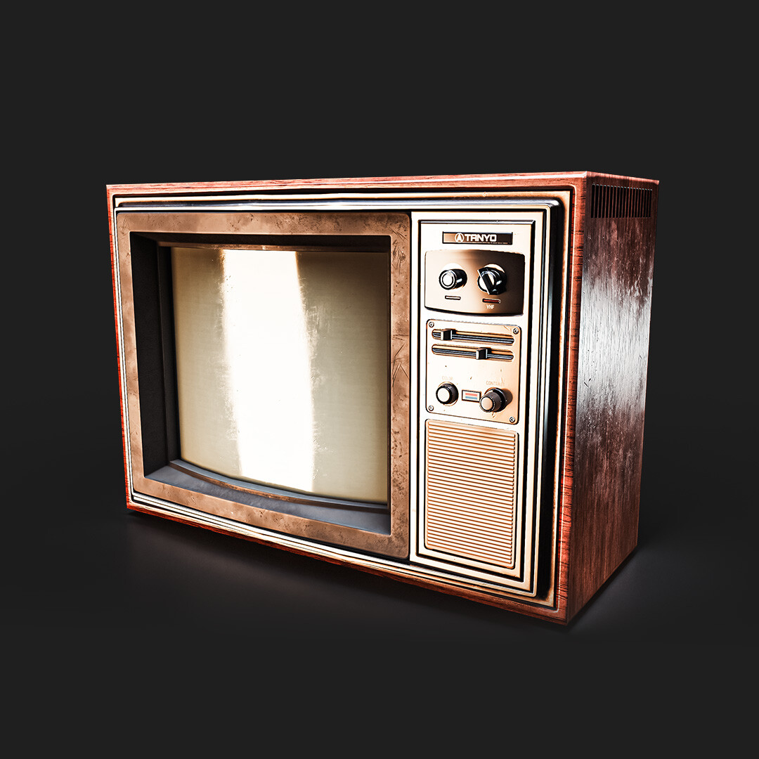ArtStation - Vintage TV 3D Model Game Ready