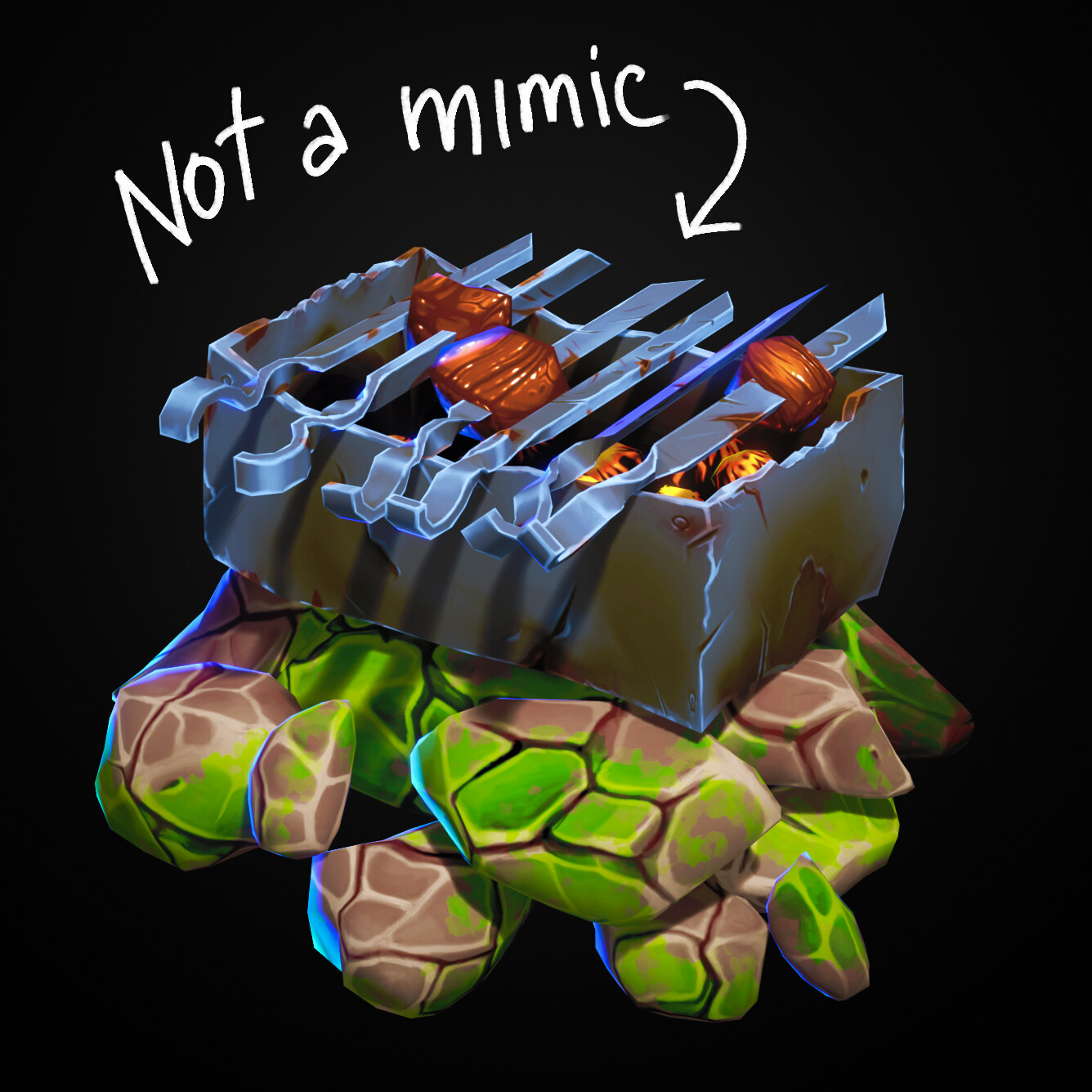 ArtStation - Mimikebab — a cursed post-soviet grill mimic, locals call ...