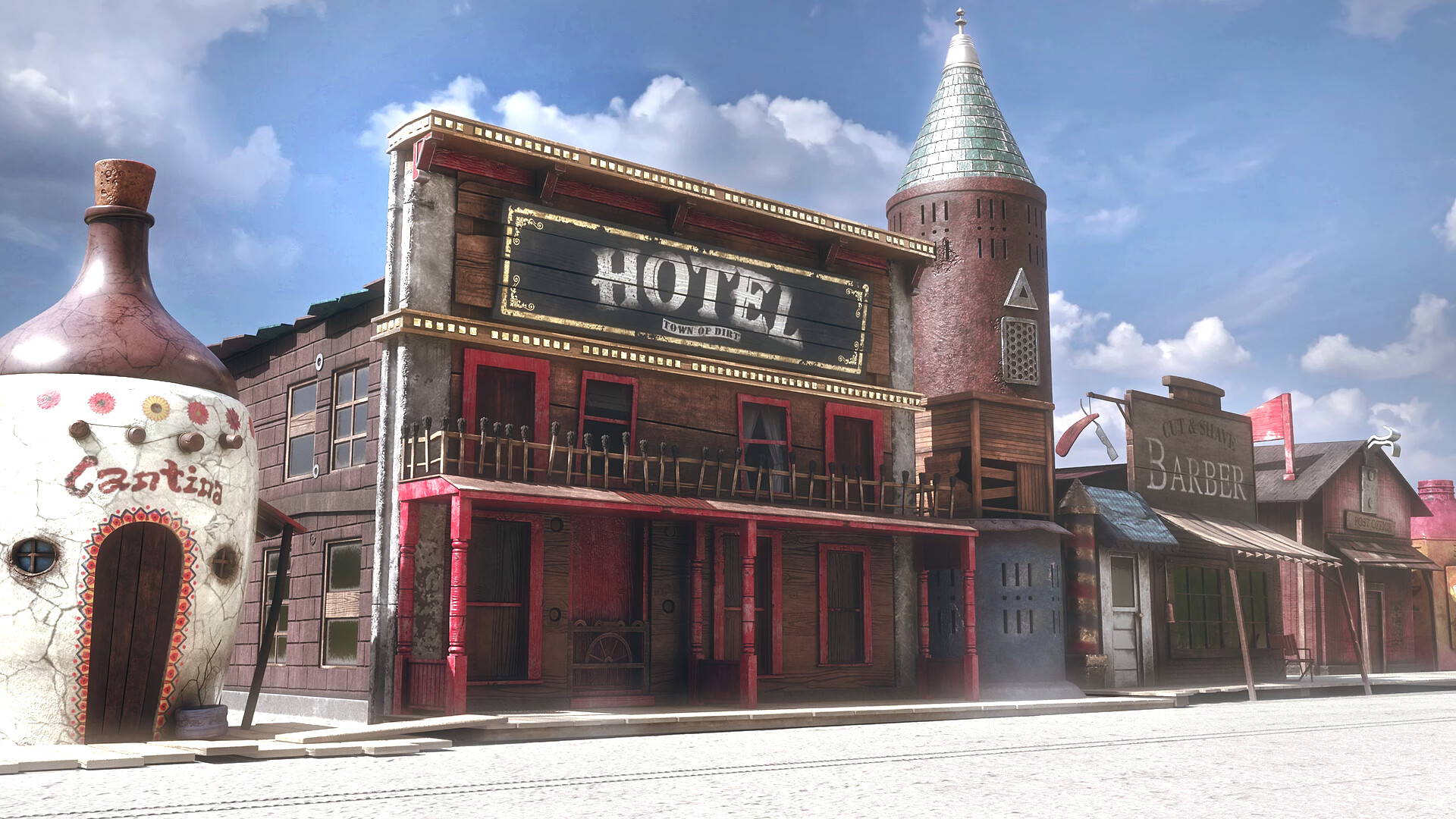 ArtStation - Rango (Town Of Dirt) - 3D Environment / CG Lighting