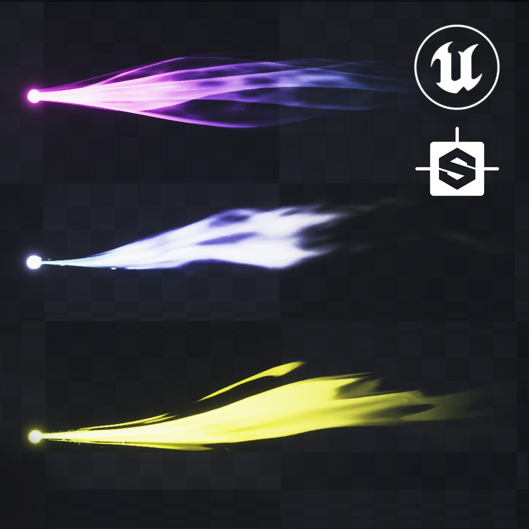 ArtStation - Stylized VFX Trails - Poison, Frost, Magic