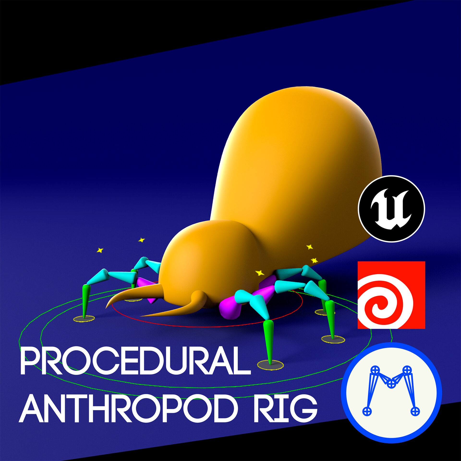 ArtStation - Anthropod Procedural Rig