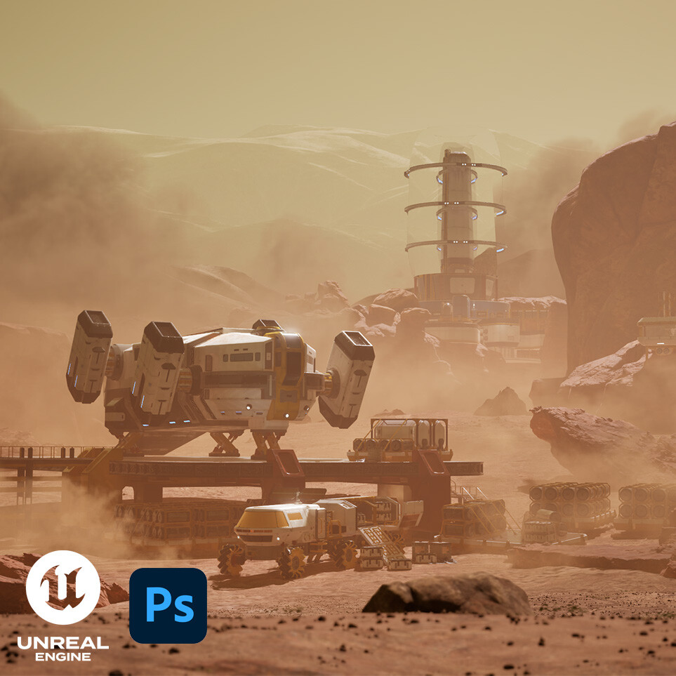 ArtStation - PBL Study - Mars Environment Lighting Project