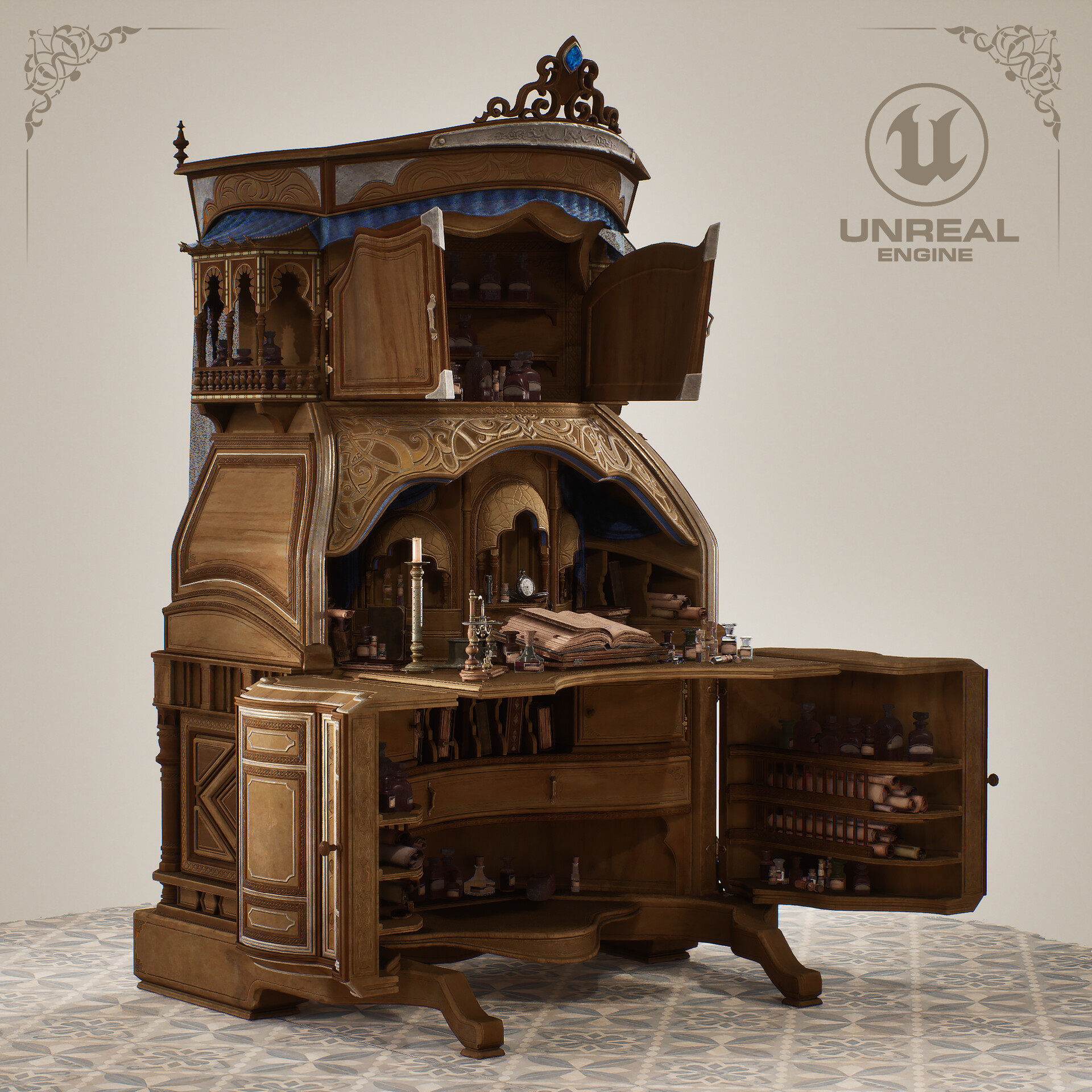 ArtStation - Apothecary Desk
