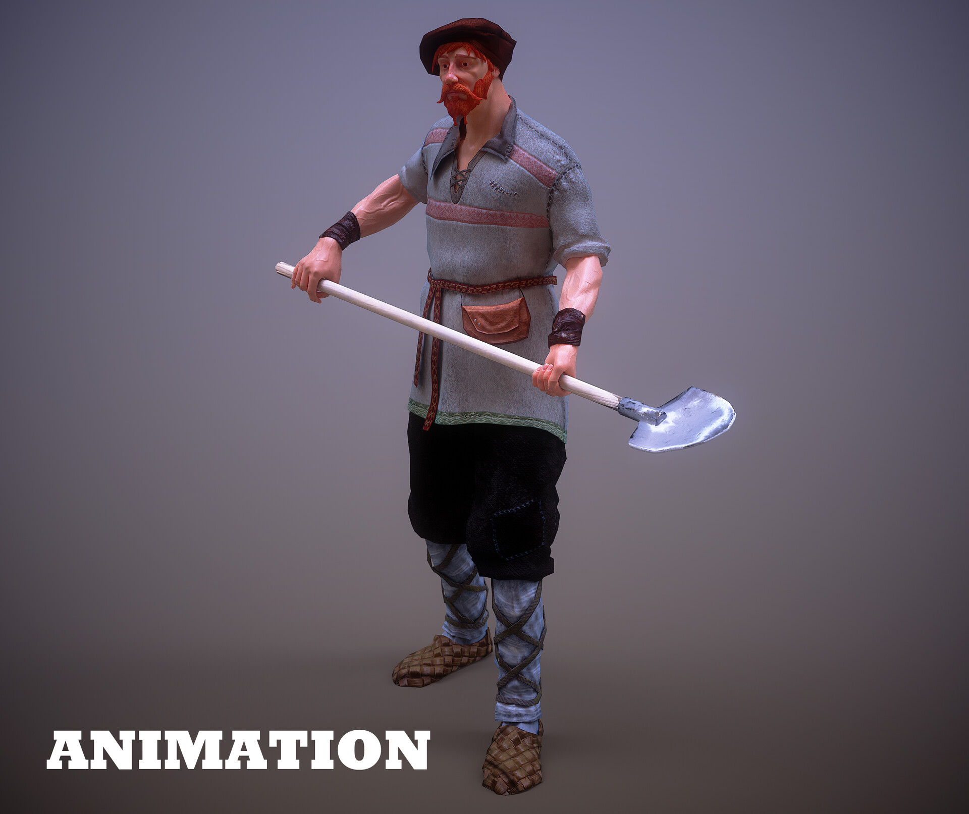 ArtStation - Peasant model and animation