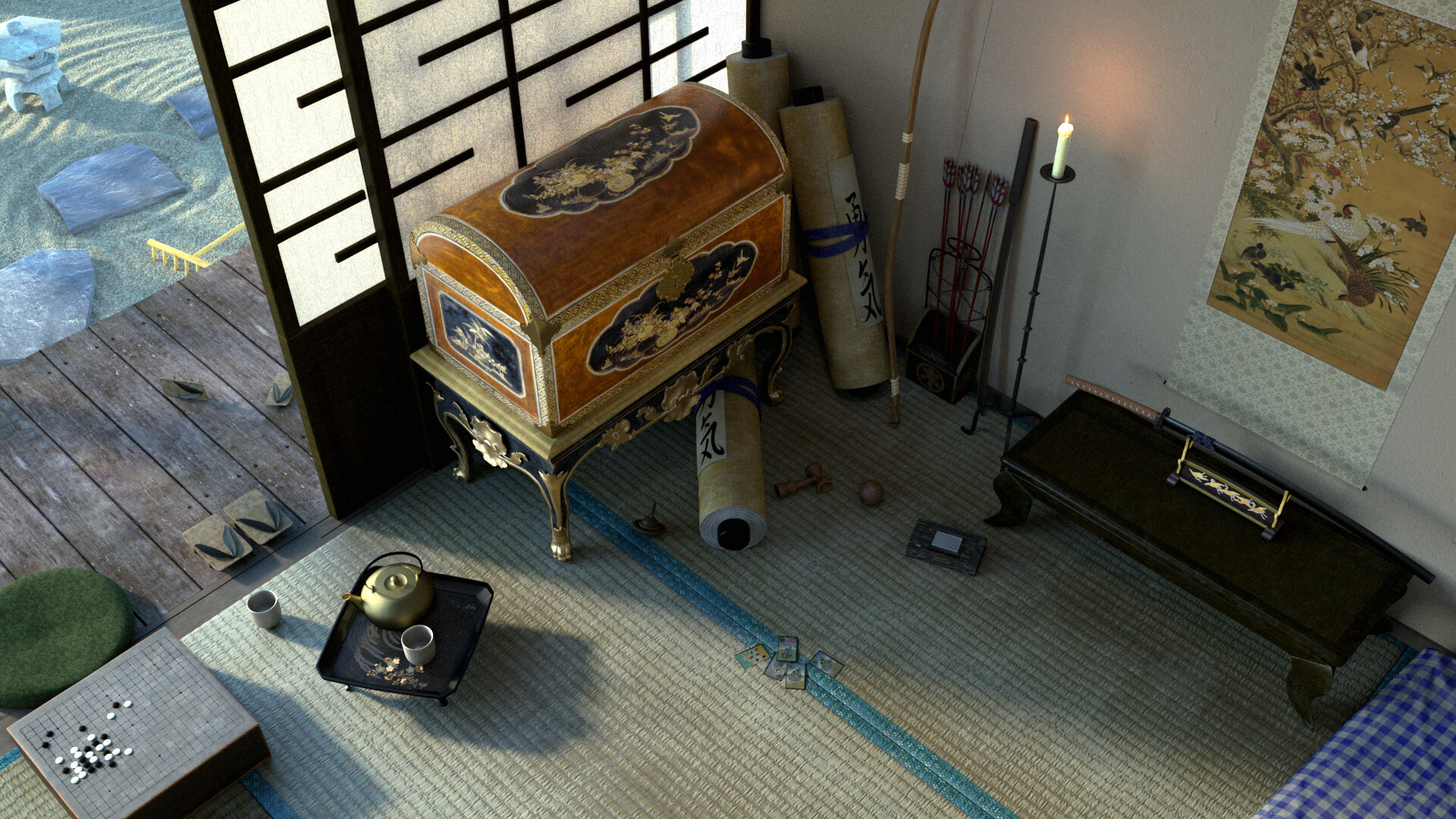 ArtStation - Final 3D Project – Edo-Period Japanese Teenager’s Room